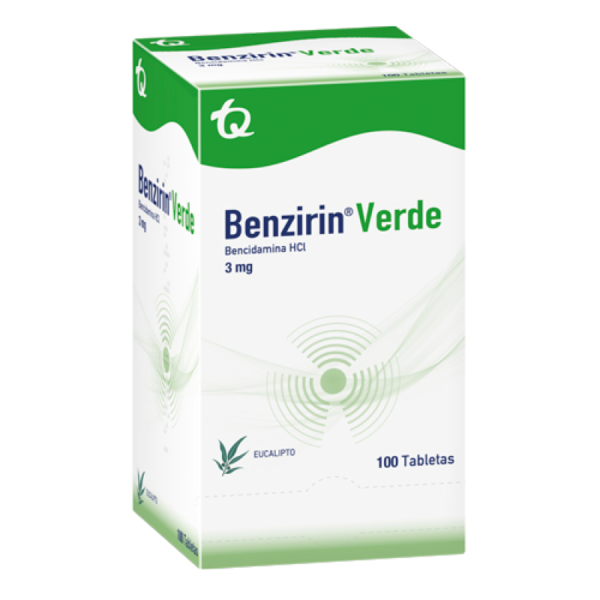 BENZIRIN VERDE TAB MASTIC X 100 | Farmacias Ruiz